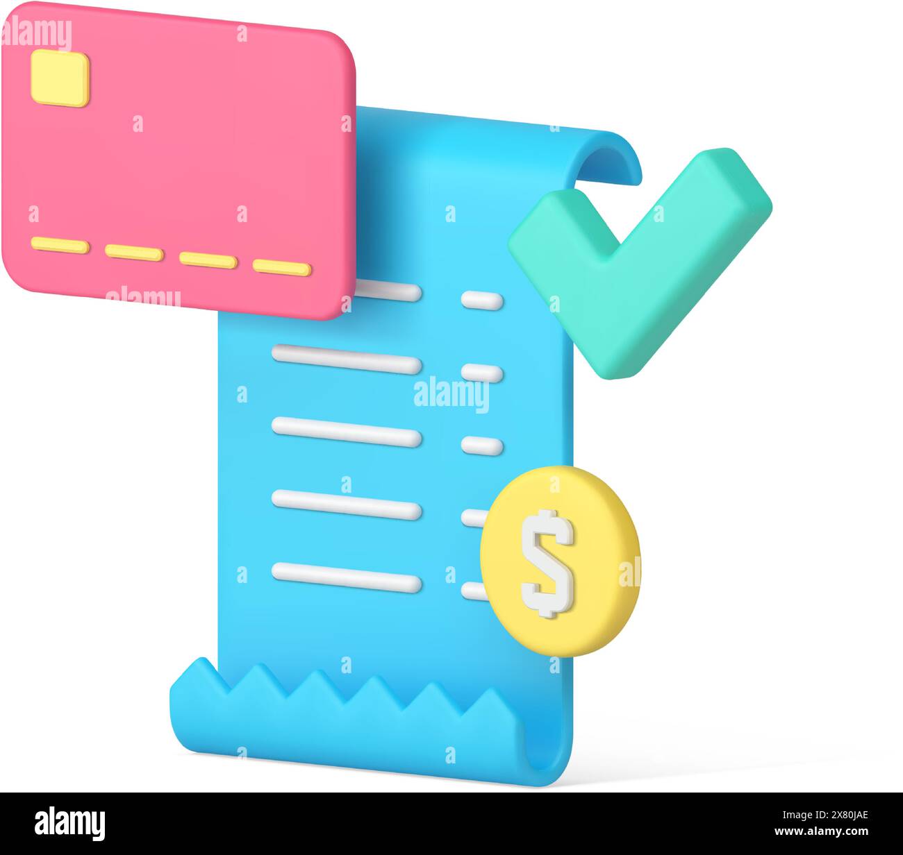 Success complete financial transaction paper document curved ragged ...