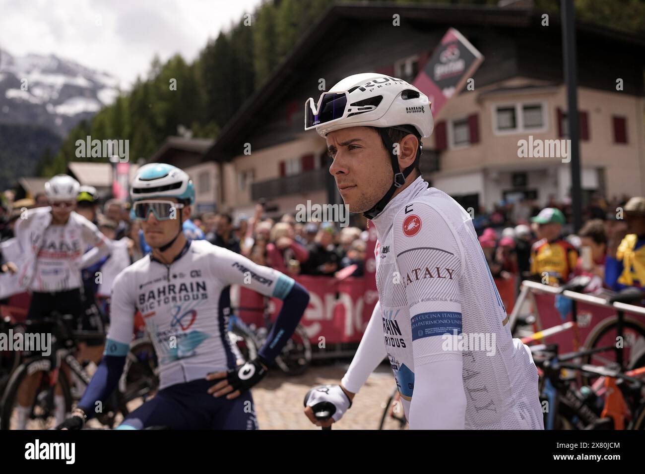 Tiberi Antonio (Team Bahrain -Victorius) white jersey, during the stage ...