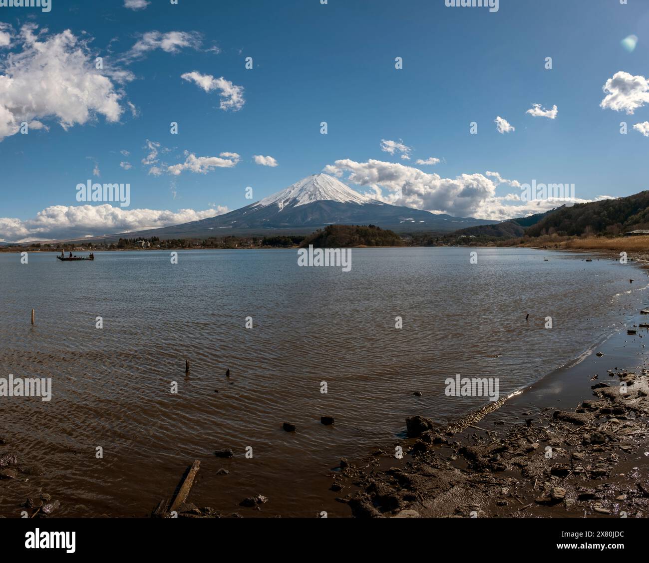 Mount Fuji, Japan, an active stratovolcano on the island on Honshu. It ...