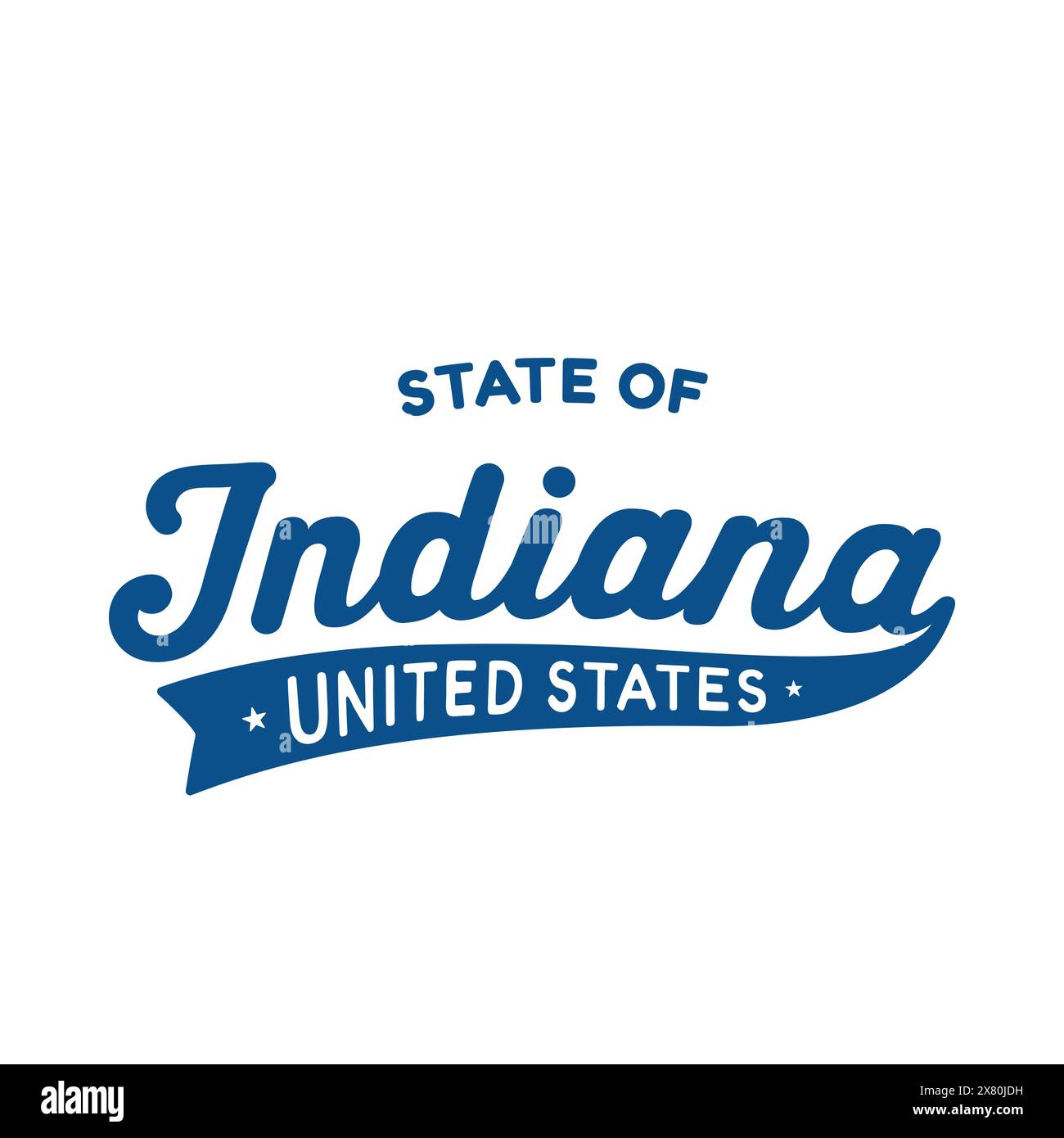 State of Indiana lettering design. Indiana, United States, typography ...