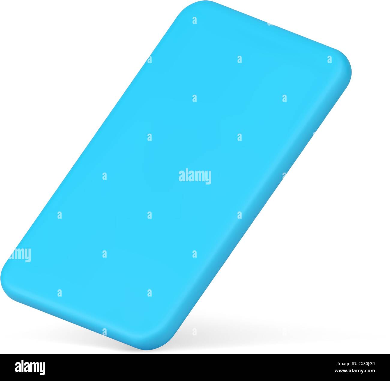 Blue slim rectangle soft angles decorative element geometric brick ...