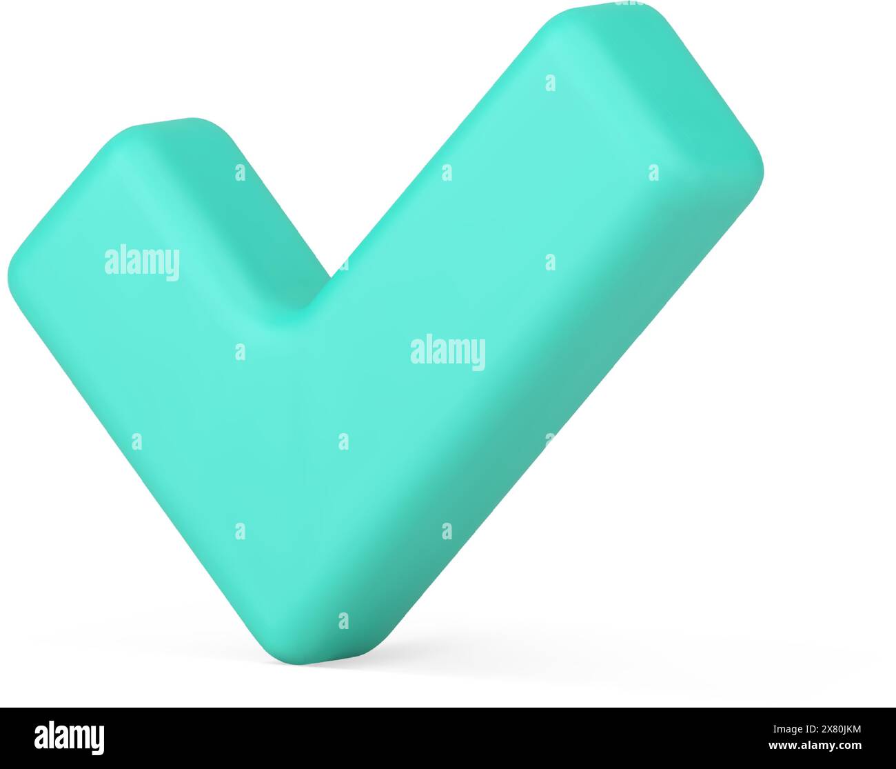 Green glossy diagonal placed positive checkmark done confirmed success ...