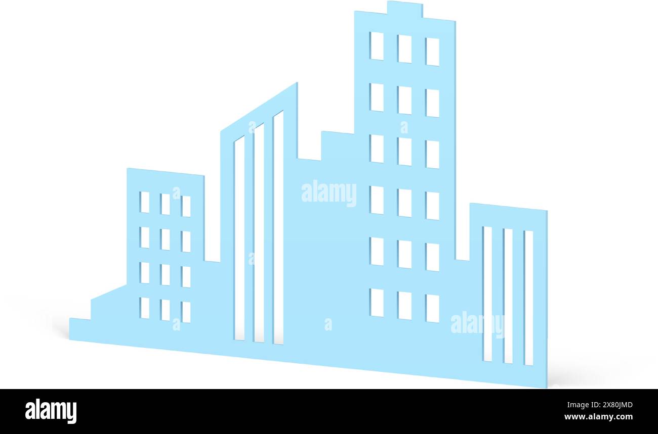 Architectural apartment metropolis real estate tower skyscrapers ...