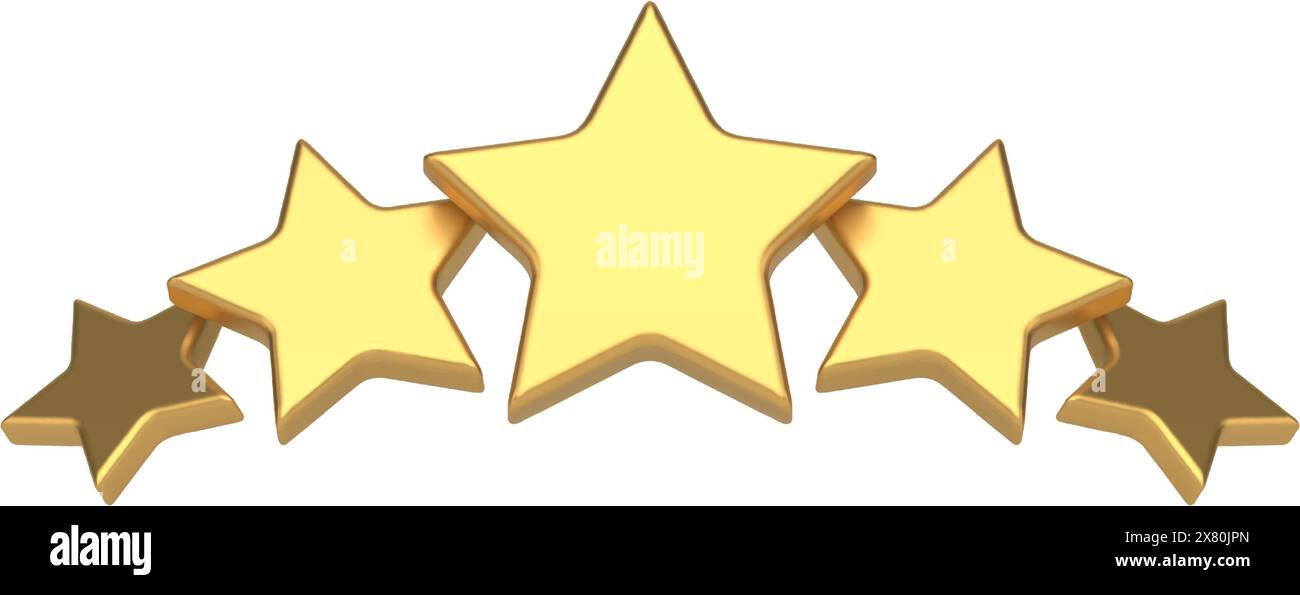 Golden five stars rating award quality evaluation premium badge ...