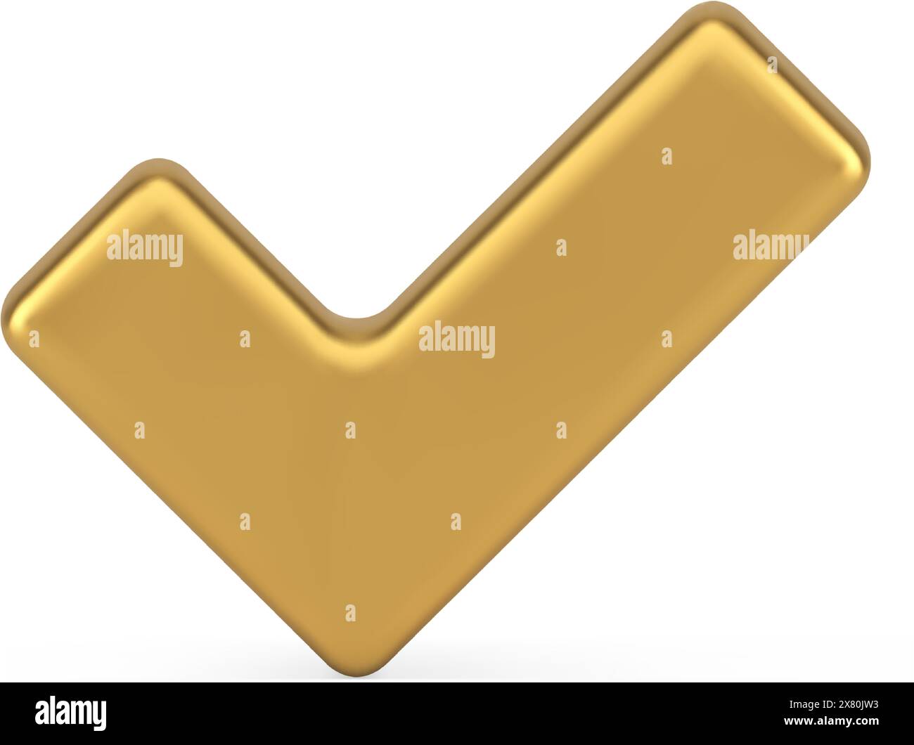 Premium metallic golden checkmark acceptance done complete symbol ...