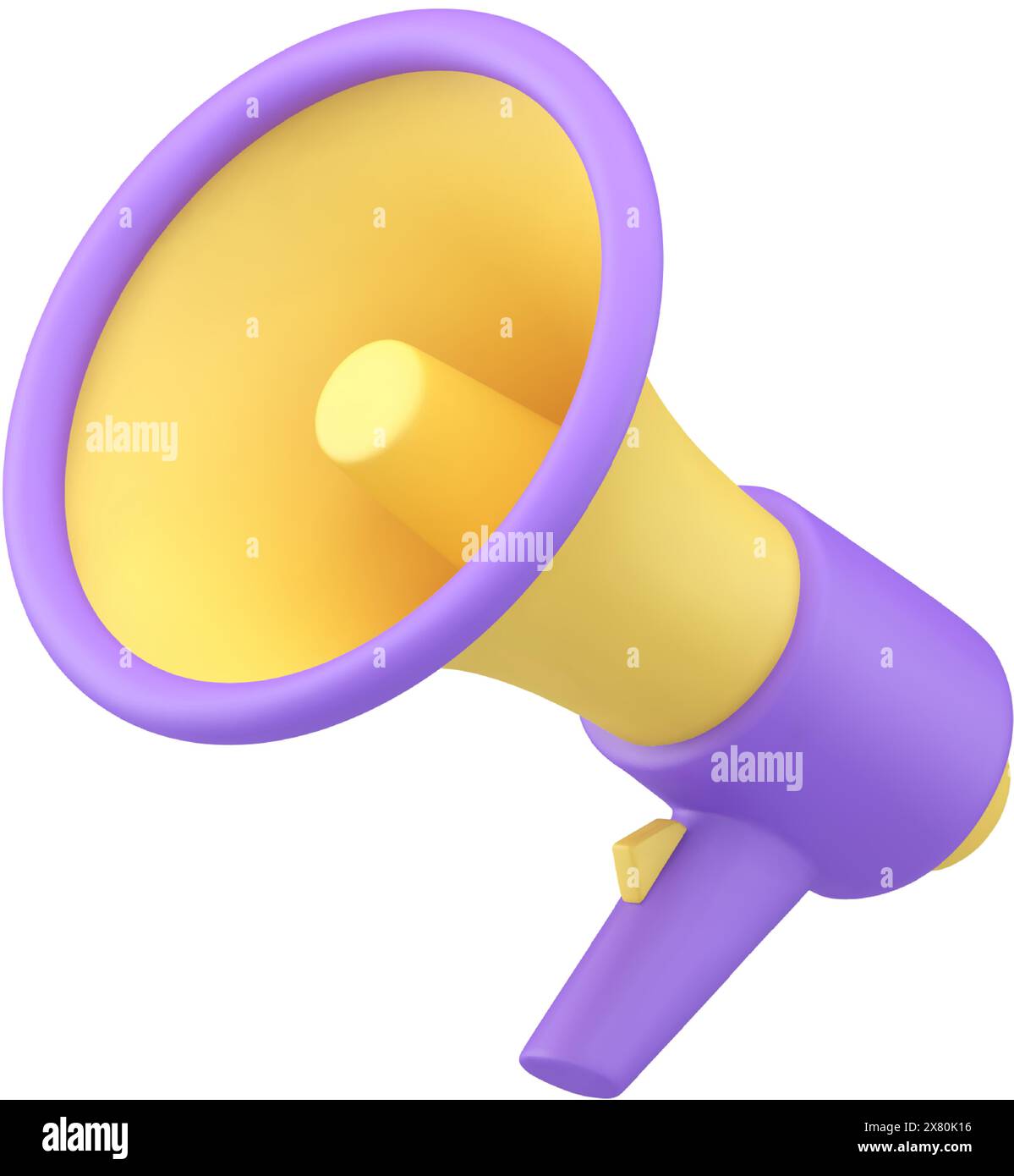 Megaphone bullhorn modern electronic loudspeaker realistic 3d icon ...