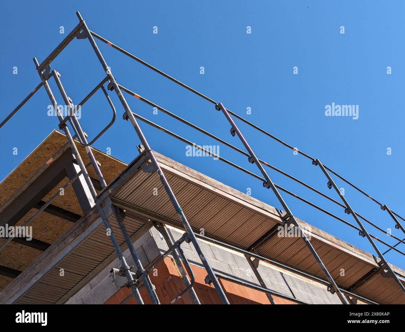 Scaffold on construction site Stock Photo - Alamy