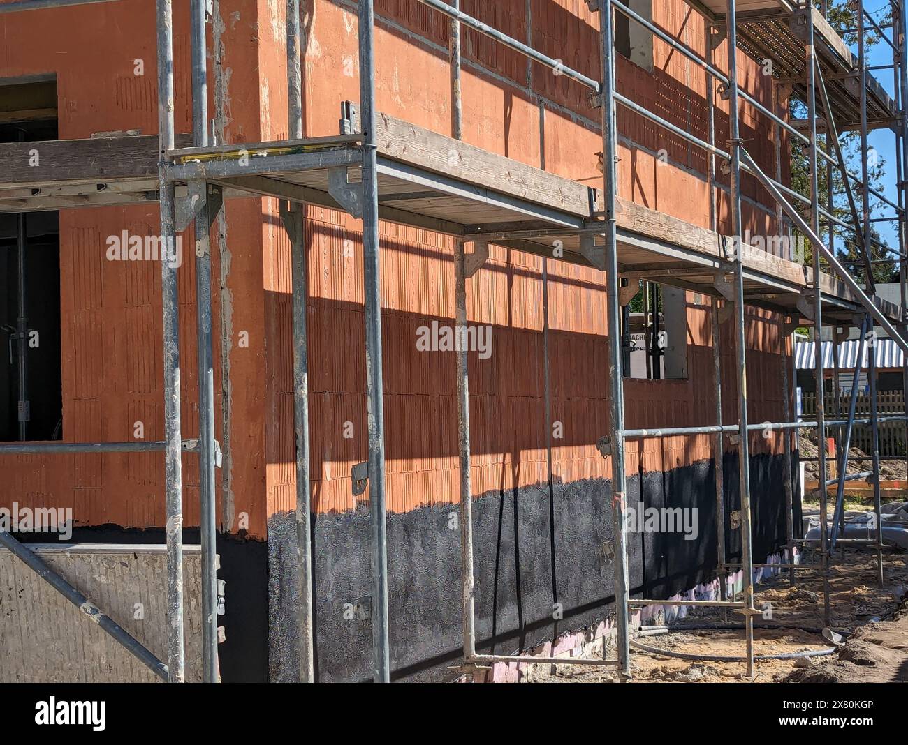 Scaffold on construction site Stock Photo - Alamy