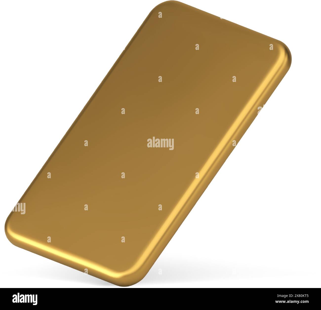Golden slim rectangle case mockup premium bullion diagonally placed ...