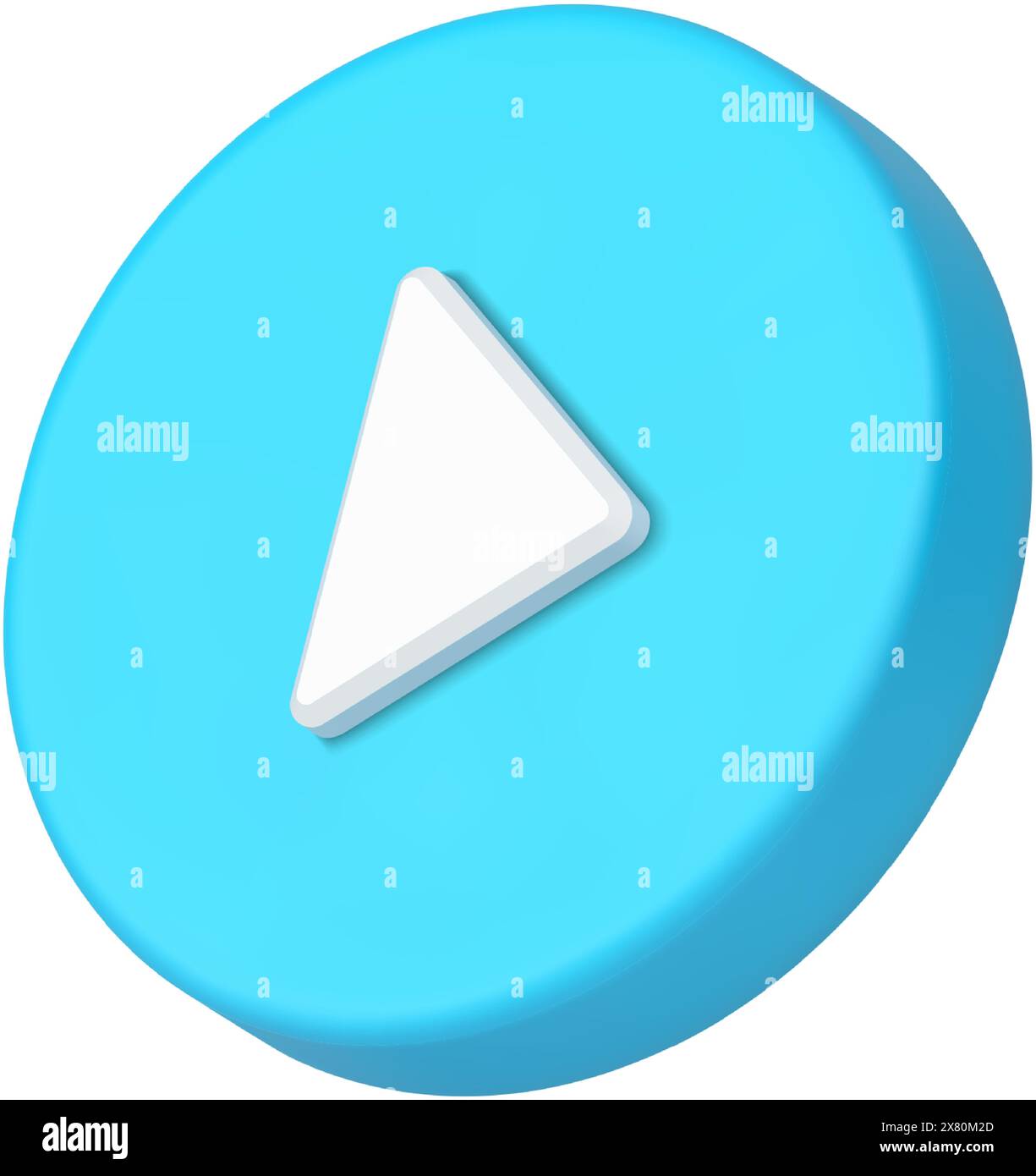 Blue circle push button right arrow multimedia broadcasting realistic ...