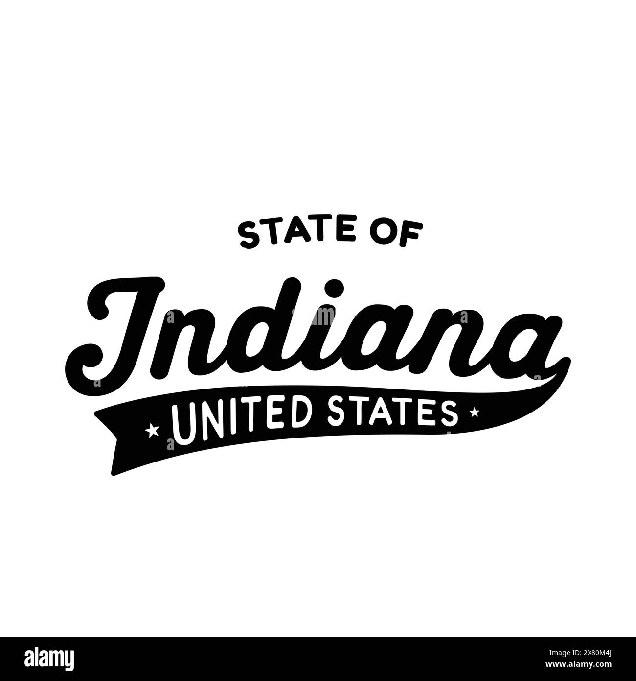State Of Indiana Lettering Design Indiana United States Typography Design Indiana Text
