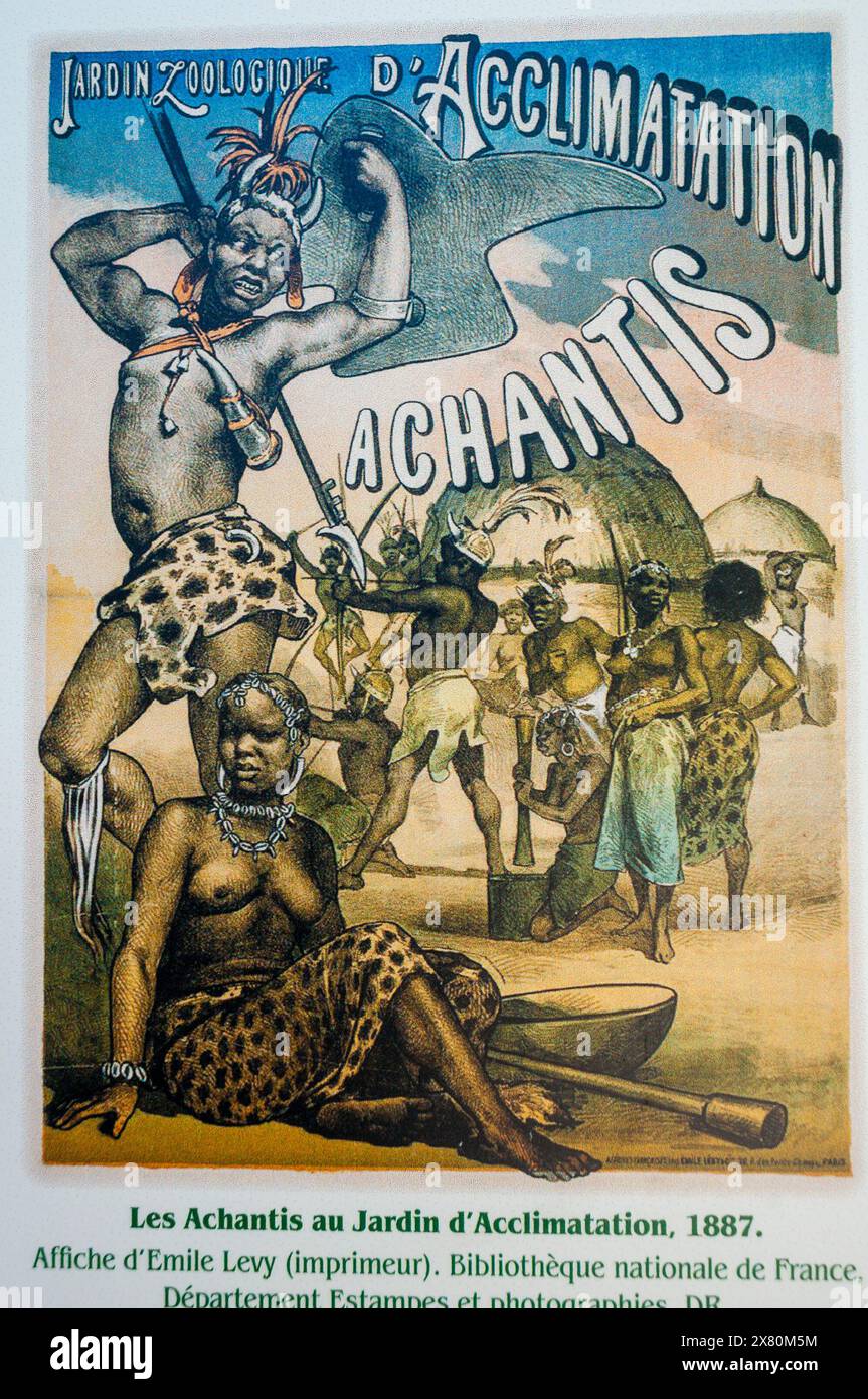 Paris, France, Close up, Poster, African Colonialist Theme, "jardin d ...