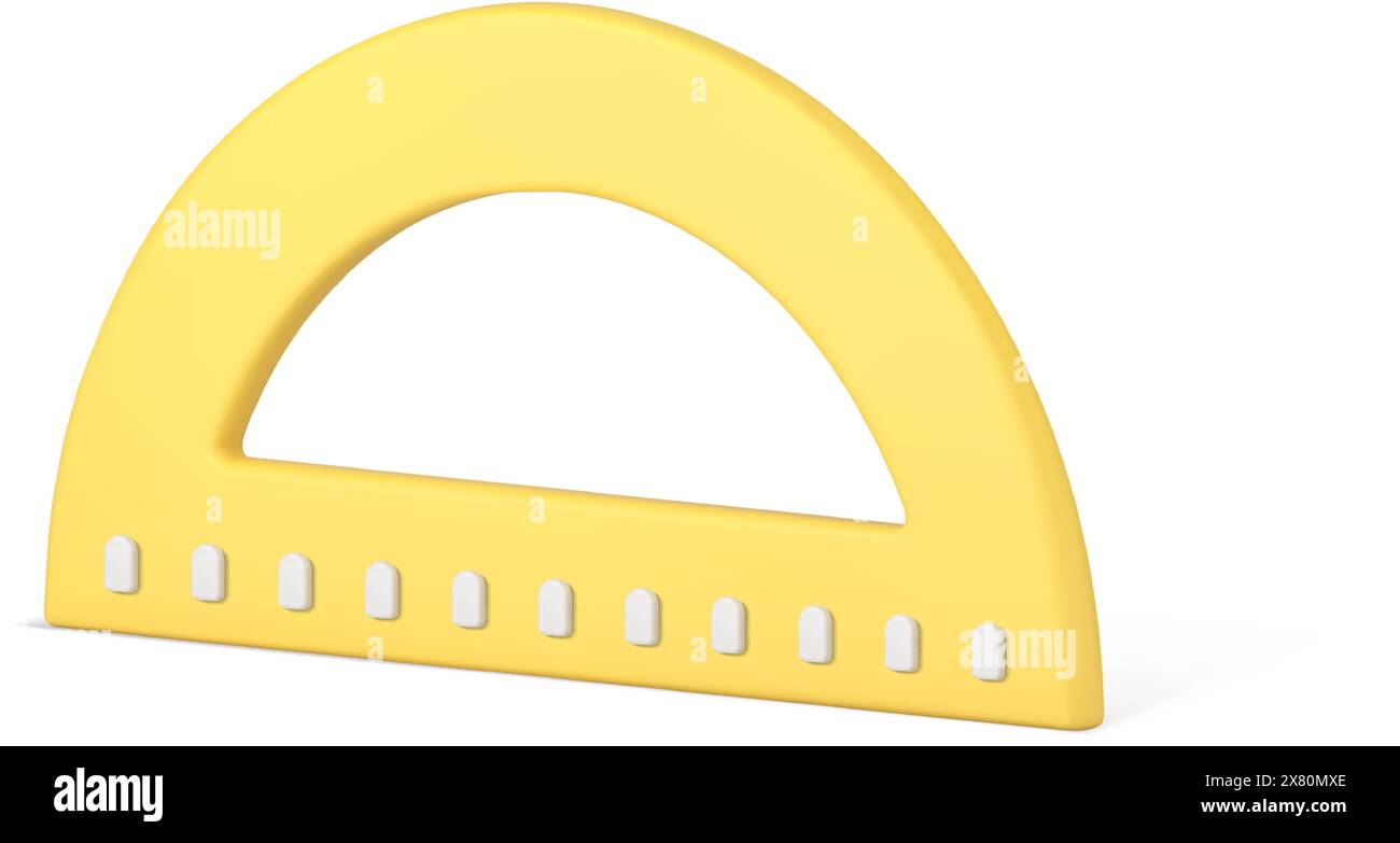 Protractor yellow mathematical tool calculate angle tilt engineering ...