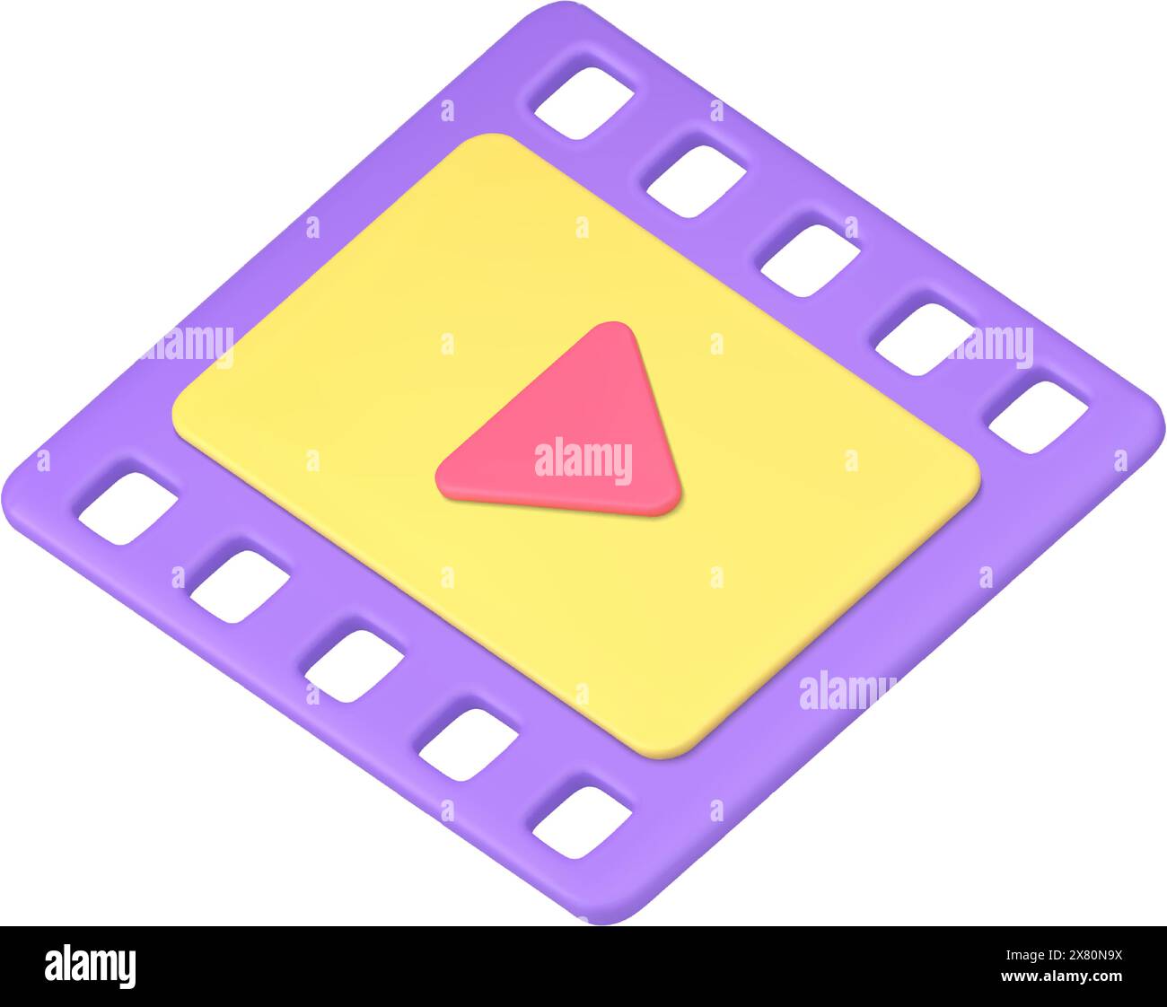 Purple video play animation content broadcasting app cinematography ...