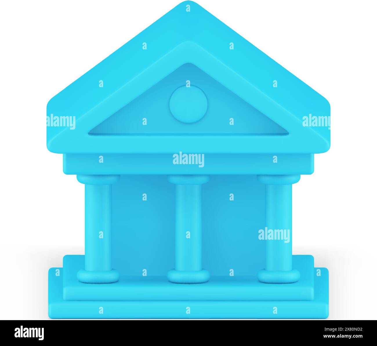 Antique Roman Greek building facade with marble columns stairs pedestal ...