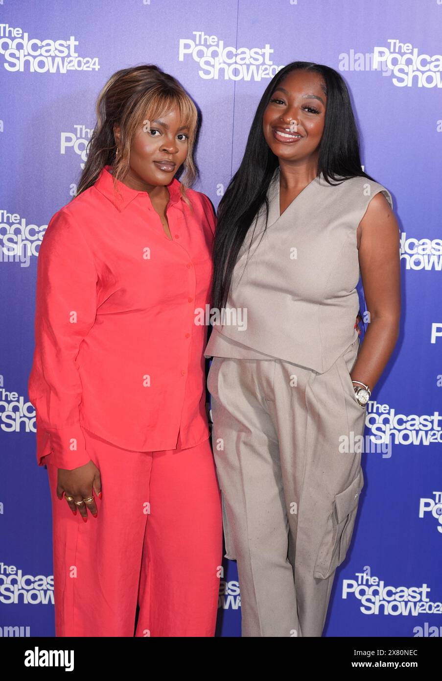 Tolani Shoneye and Audrey Indome arrive at The Podcast Show, the ...
