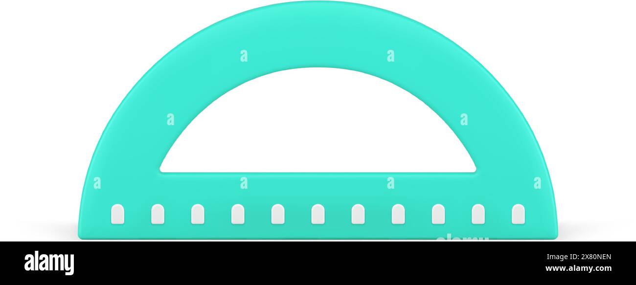 Green plastic protractor angle degree measurement geometric instrument ...