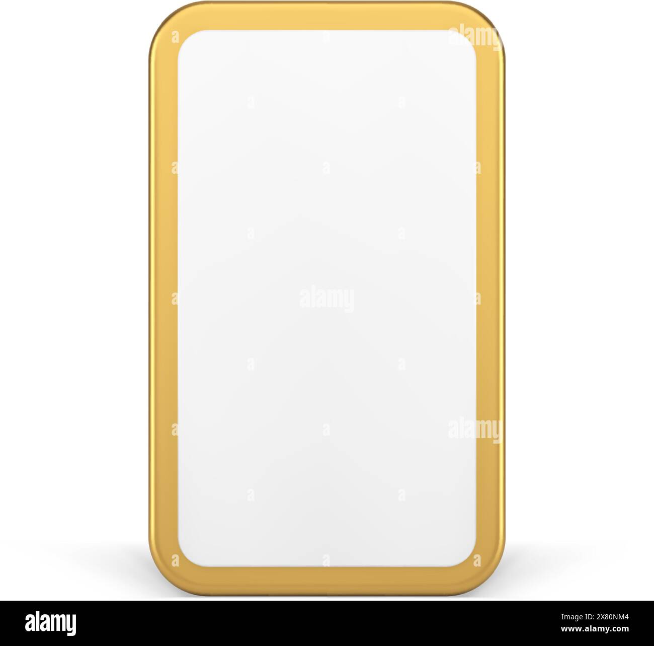 Golden smartphone touch screen user interface menu internet advertising frame template realistic ...