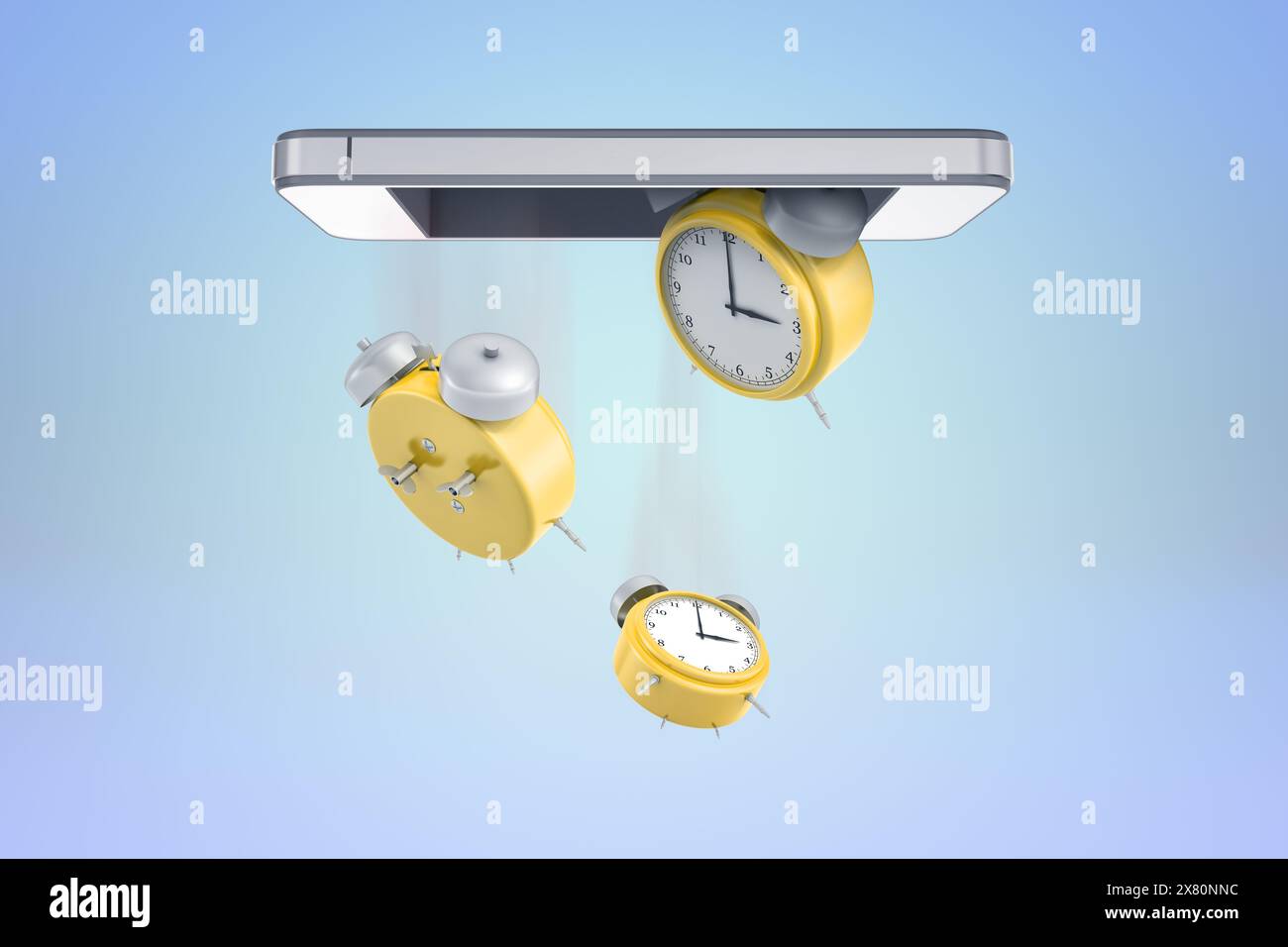 Time management concept with melting clocks Stock Photo - Alamy