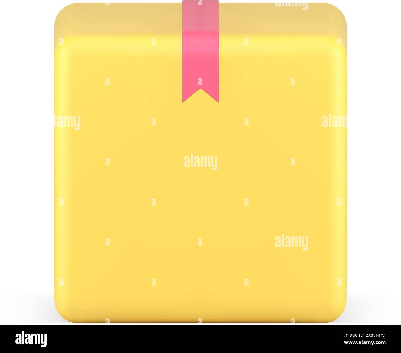 Yellow squared container freight delivery transportation parcel with ...