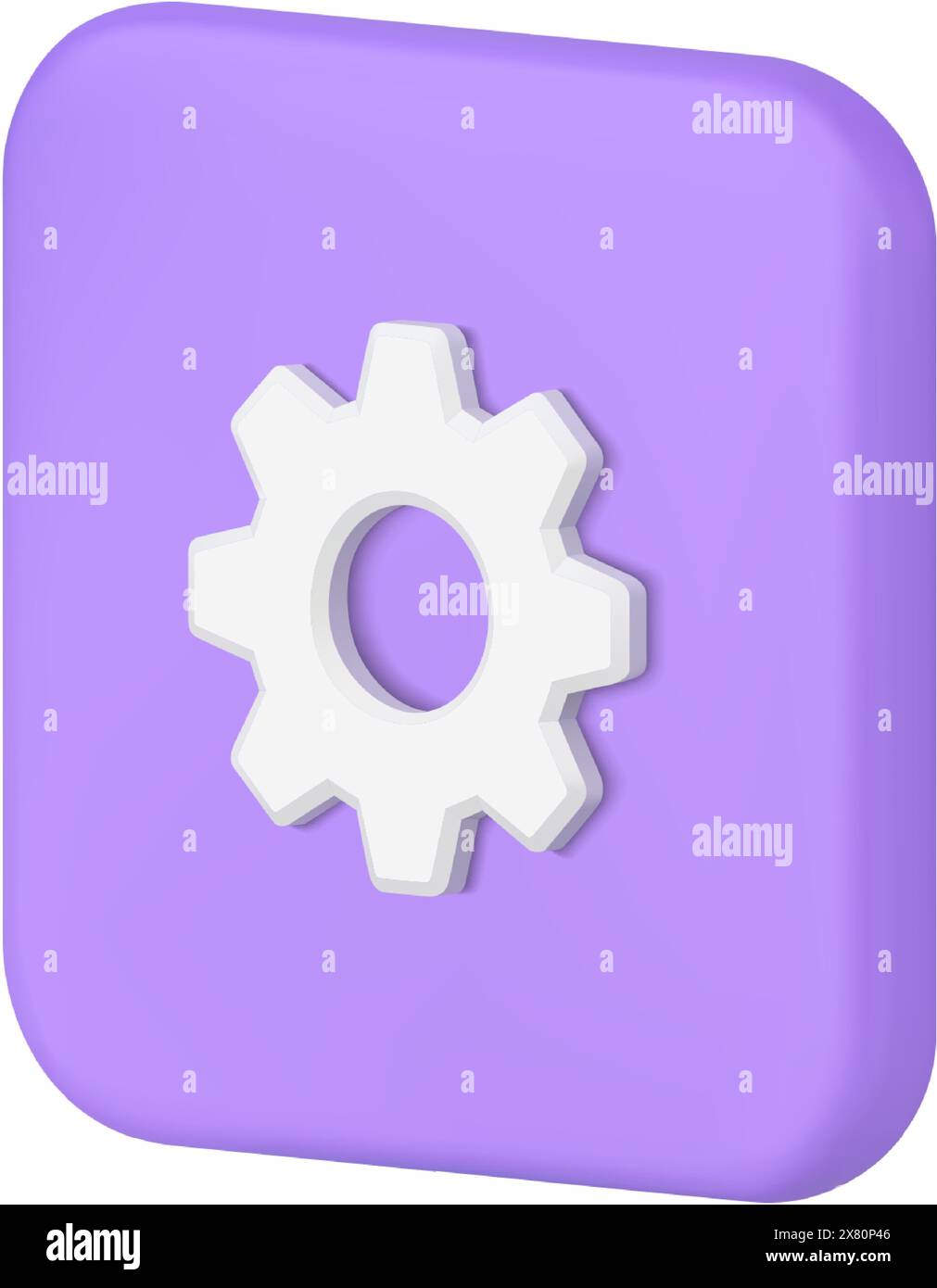 Cyberspace development setting cog mechanism purple squared button ...