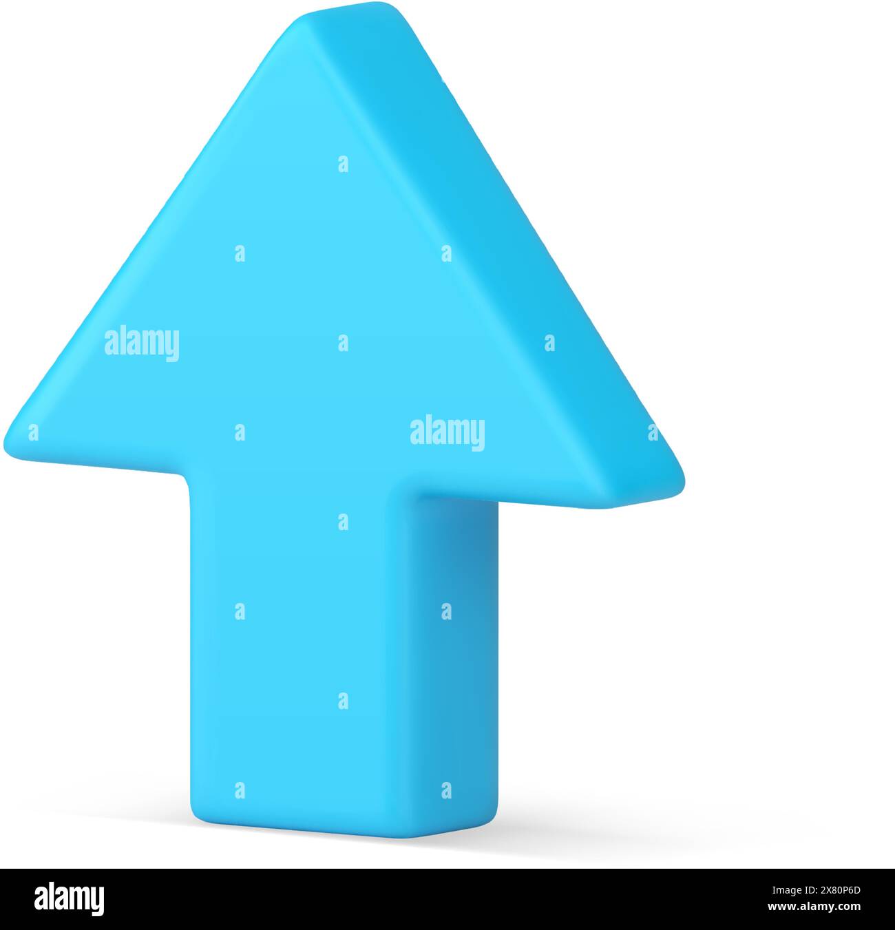 Blue upward arrow diagonally placed growth point direction business ...