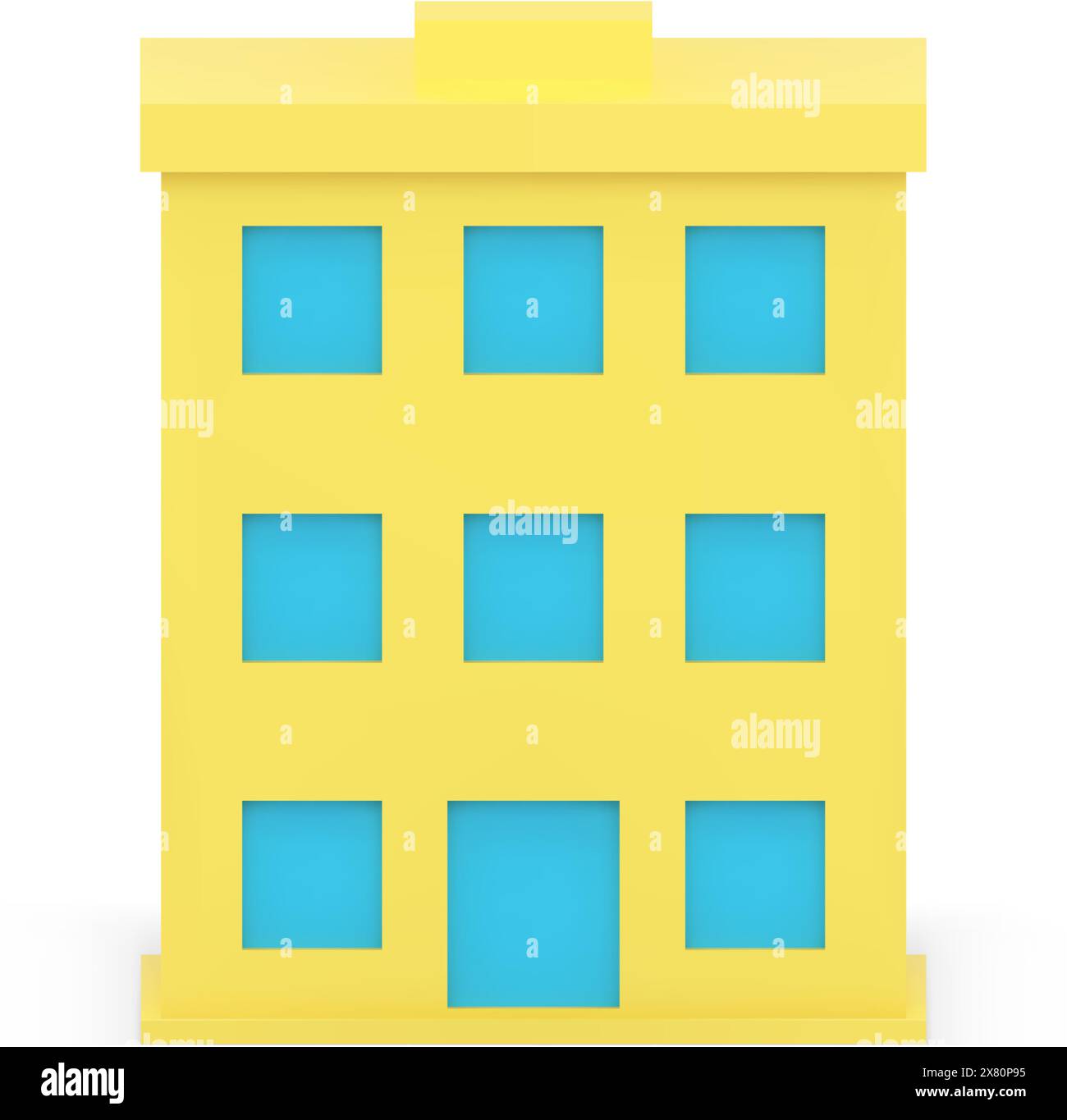 Three storey apartment office building city street architecture ...