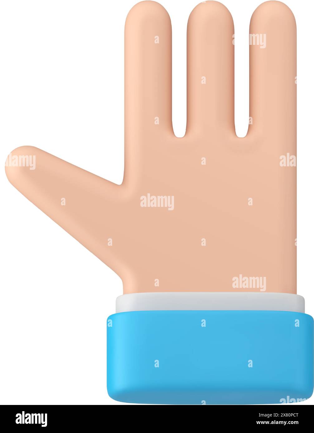 Business man blue suit open palm fingers greeting welcome gesture ...