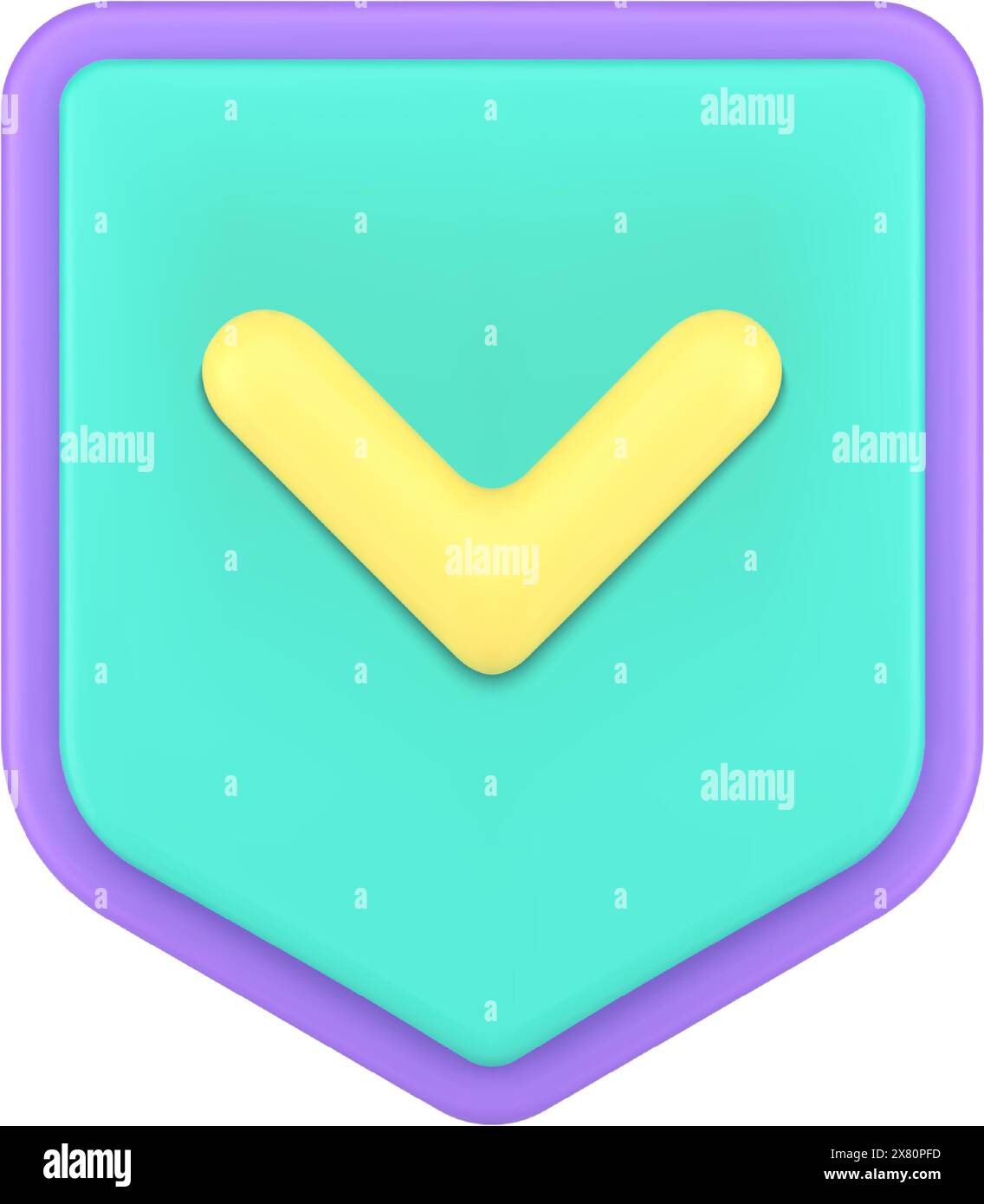 Verification shield with positive checkmark safety insurance protection ...