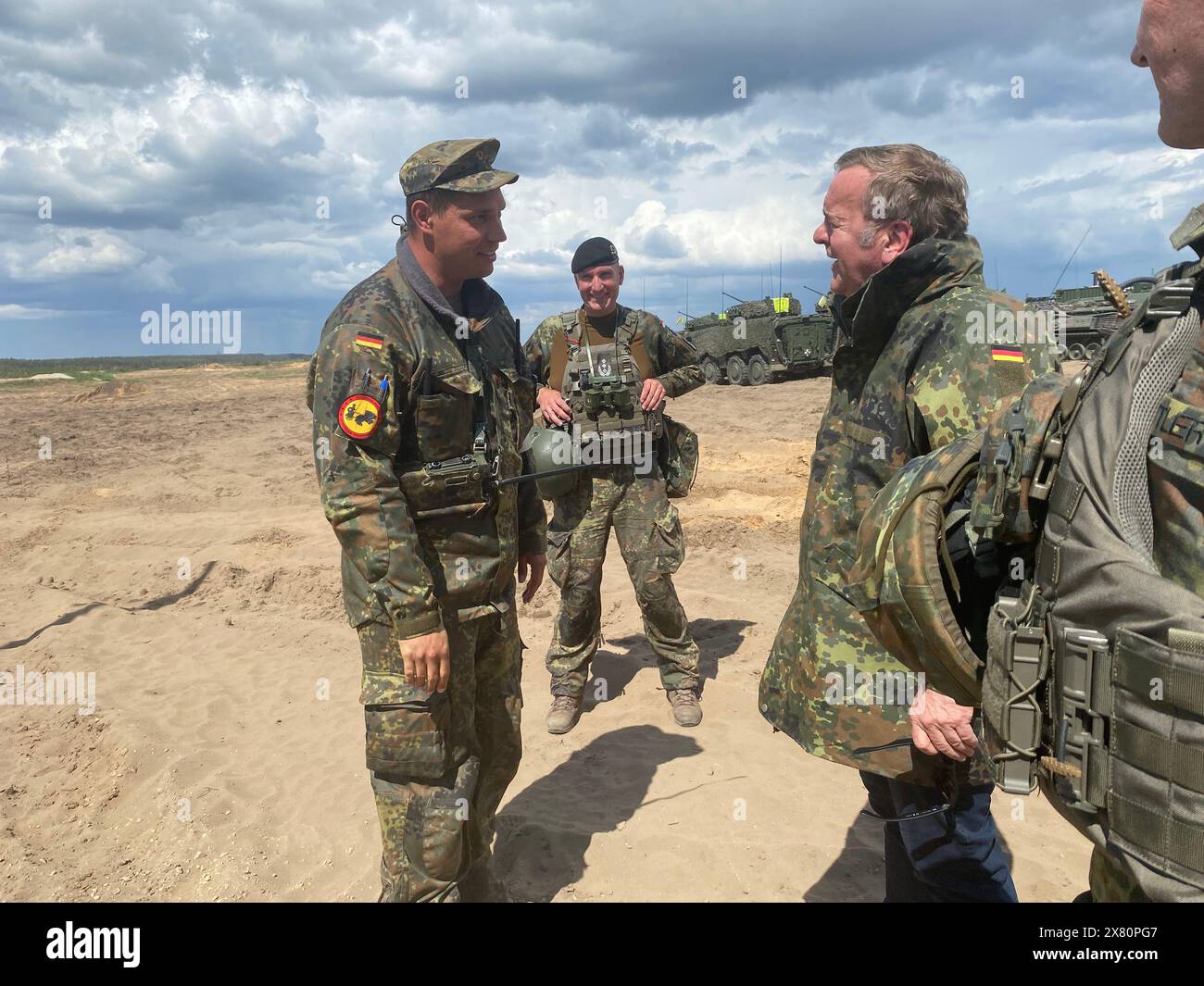 Pabrade, Lithuania. 22nd May, 2024. Boris Pistorius (SPD), Federal ...