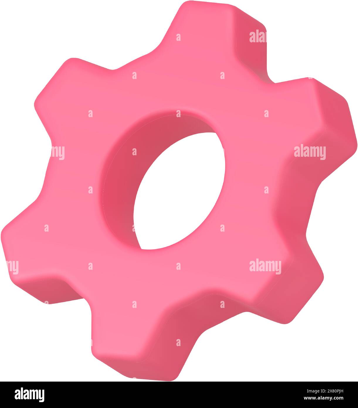 Cogwheel mechanism industrial repair service pink badge realistic 3d ...