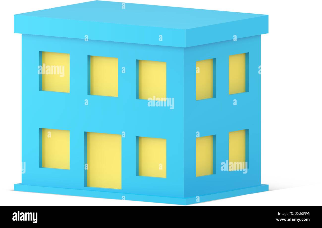 Two storey office building Stock Vector Images - Alamy