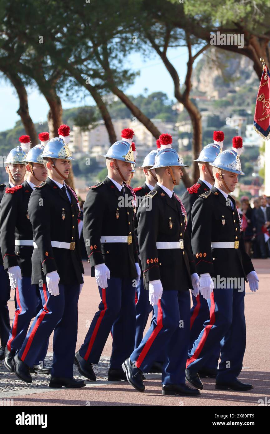 Monaco, Monaco - 11.19.2022 : Solemn guard march at the National Day of ...