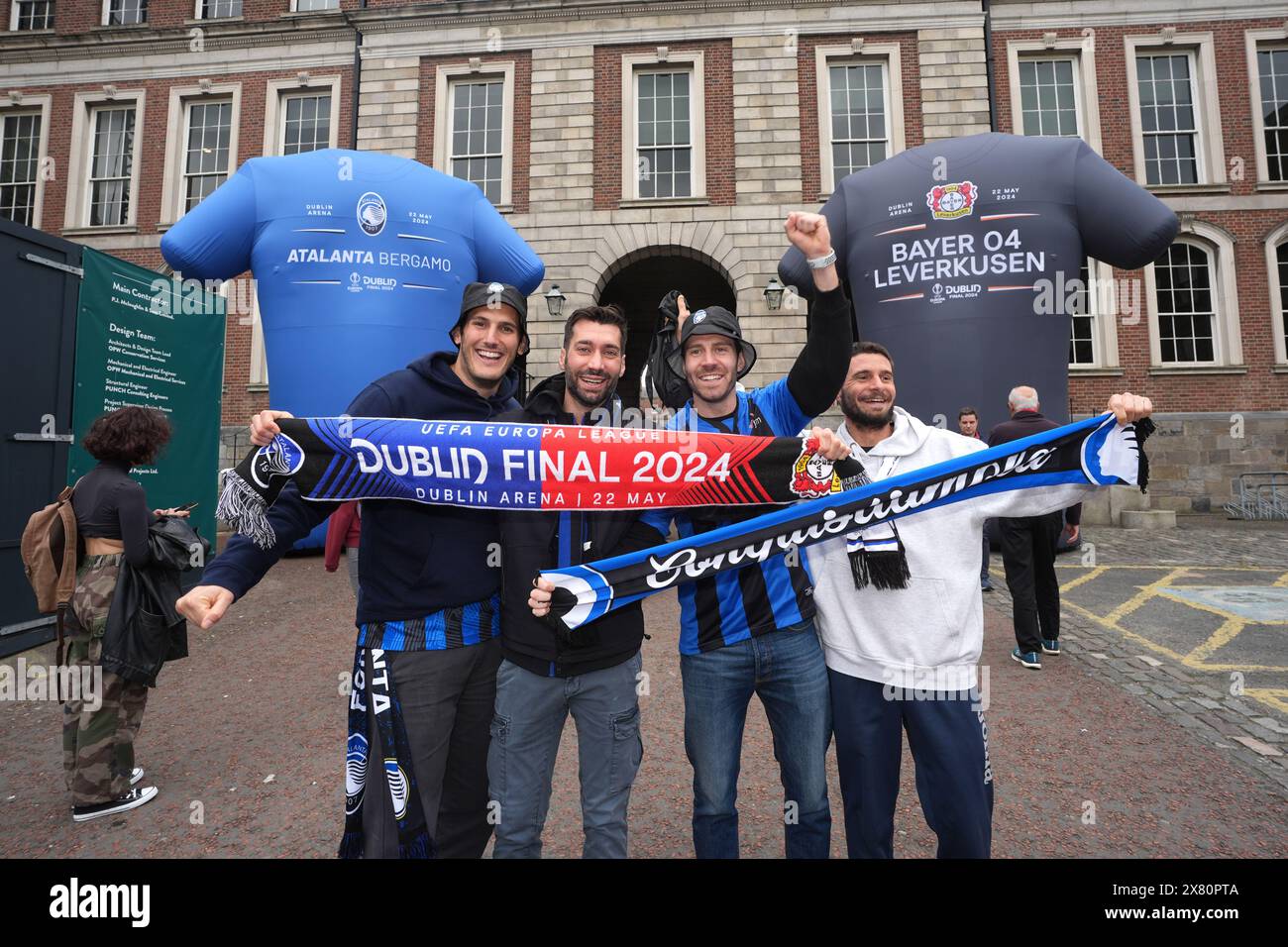Atalanta fans at the fan zone in Dublin Castle ahead of the UEFA Europa ...