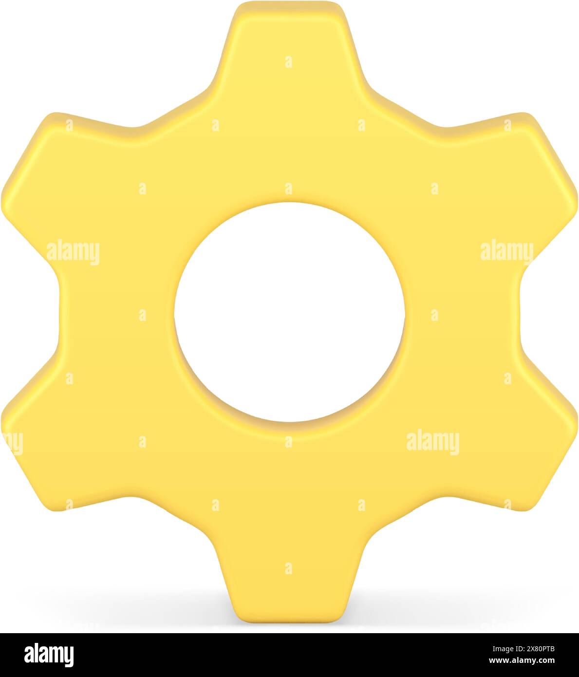 Mechanic gear wheel engine component yellow glossy machine progress ...