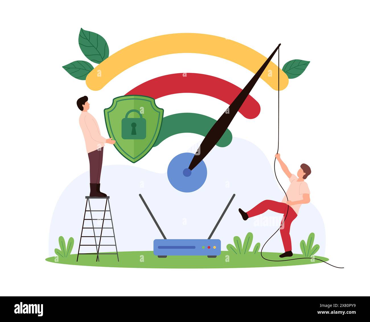 High speed wireless internet connection test, WIFI access security ...