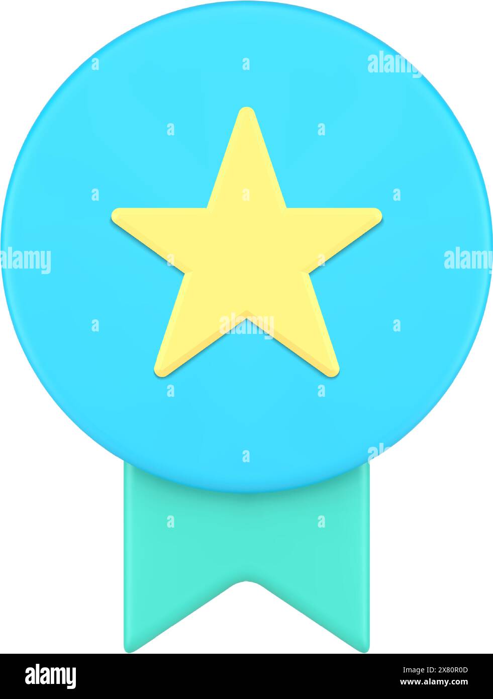 Premium reward medal ribbon star best prize graduation championship ...