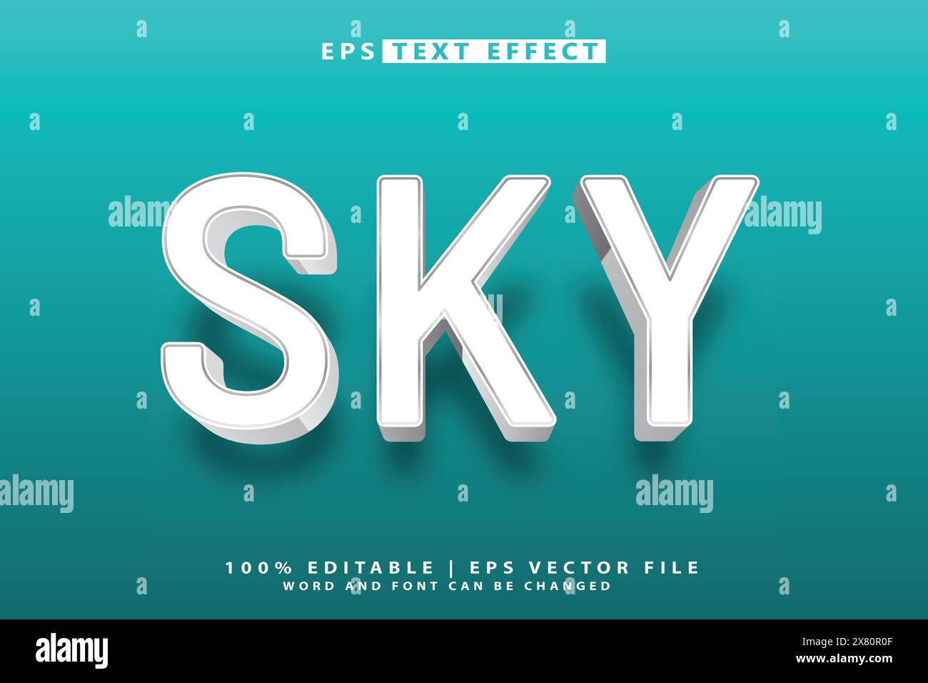 Editable 3d Text Effect Stock Vector Image And Art Alamy