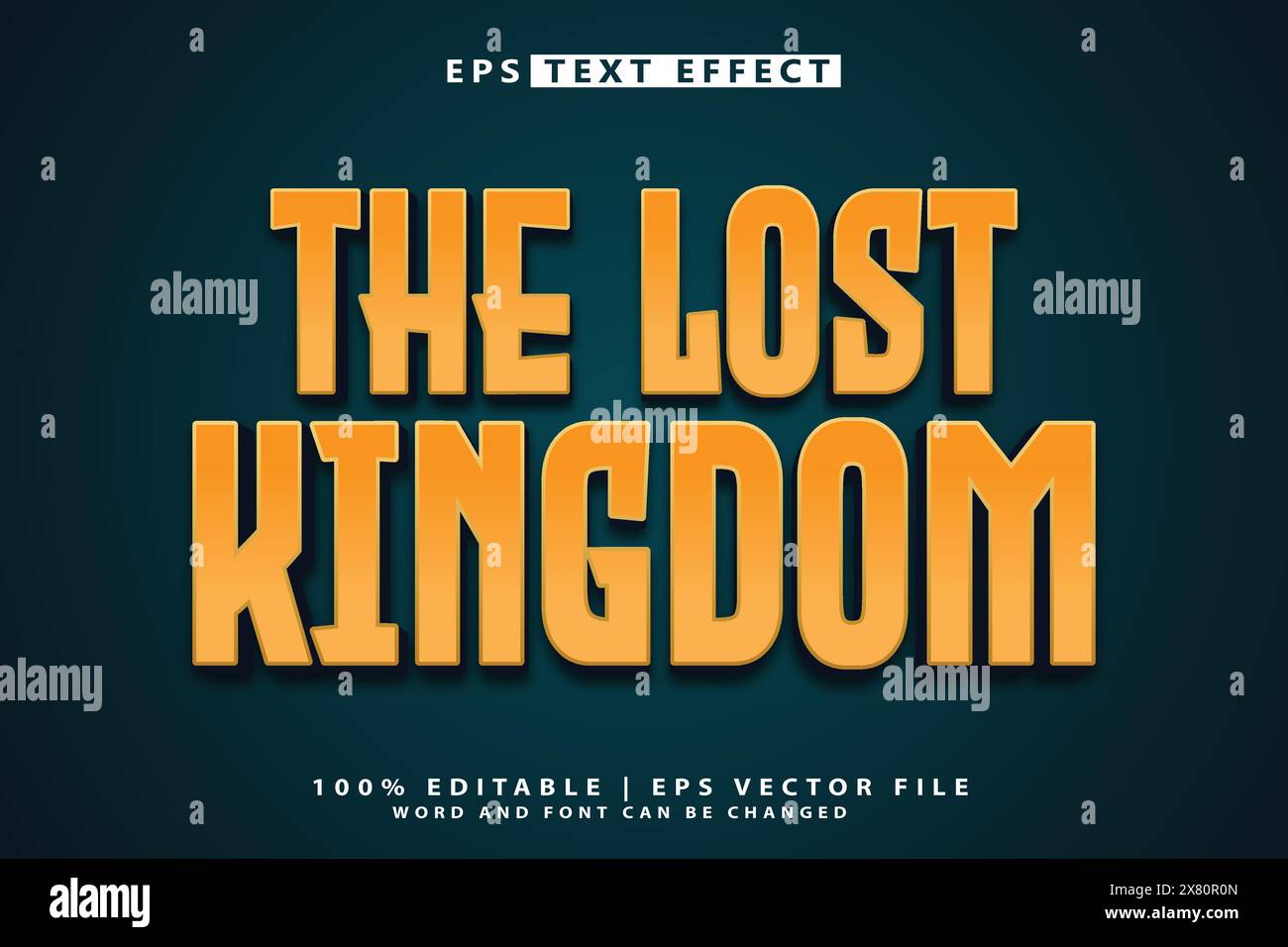 editable 3D text effect Stock Vector Image & Art - Alamy