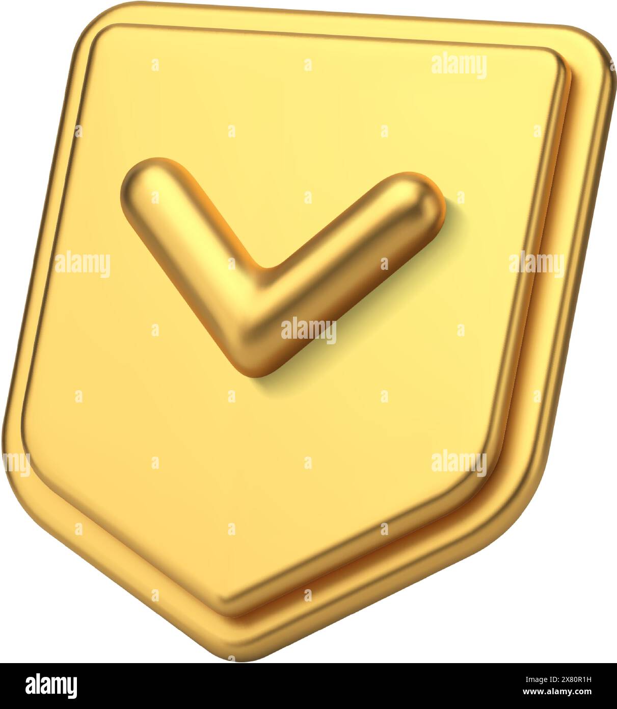 Golden shield done checkmark account access control positive ...