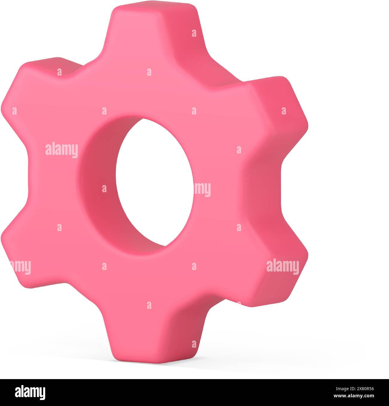 Pink cog isometric badge machinery mechanism setting development web ...