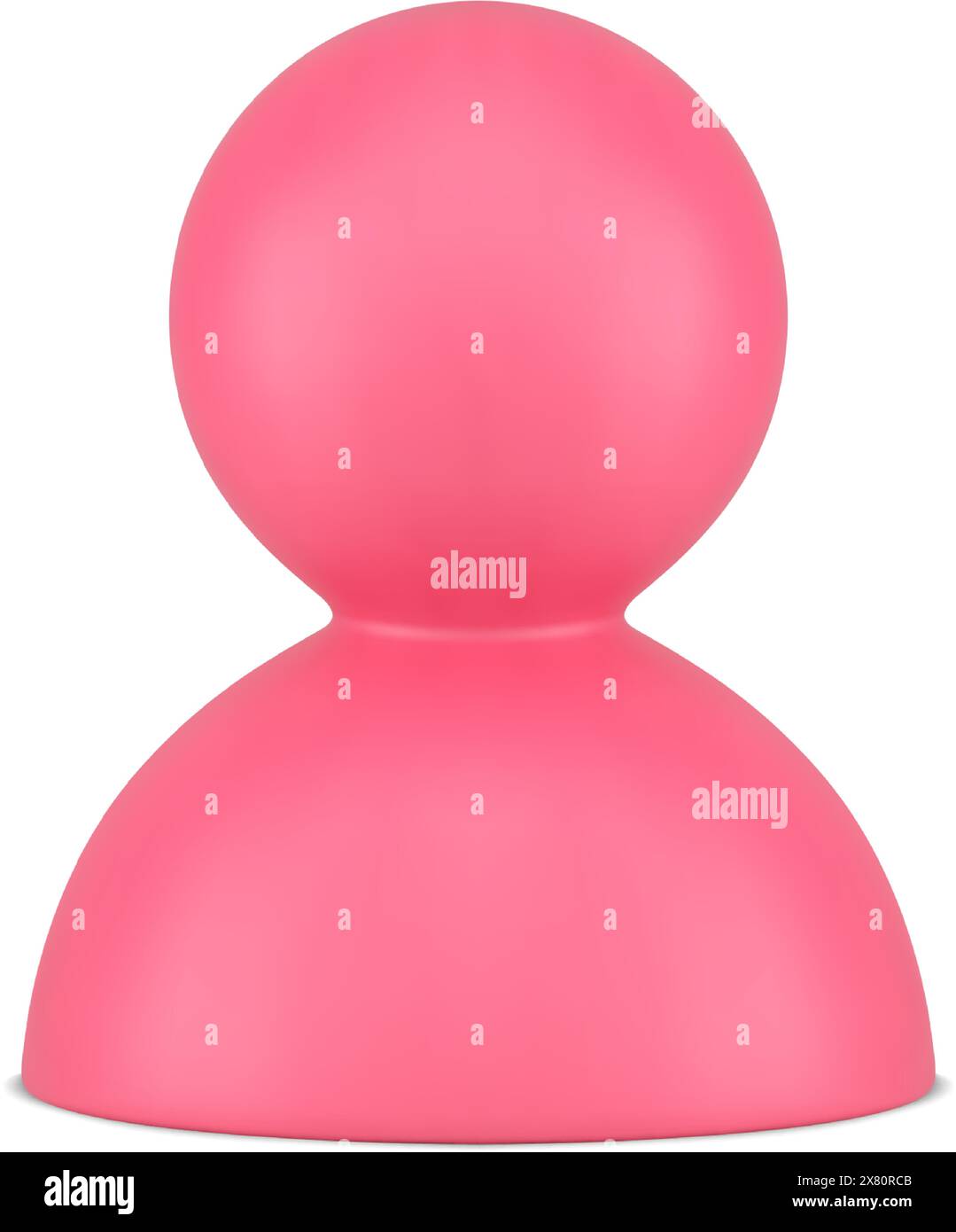 Human head personal avatar community member pink glossy 3d icon chess ...