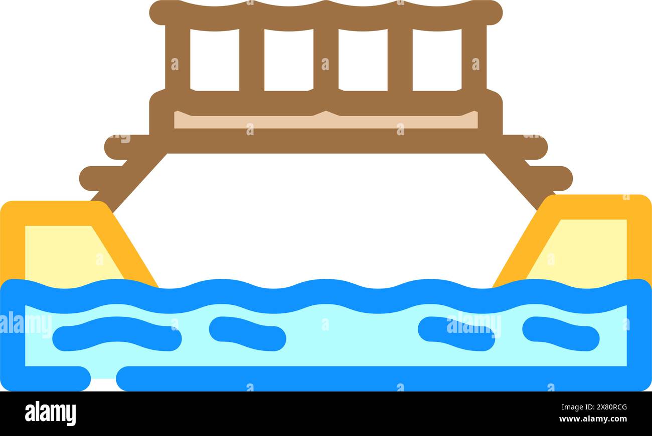 footbridge bridge color icon vector illustration Stock Vector Image ...