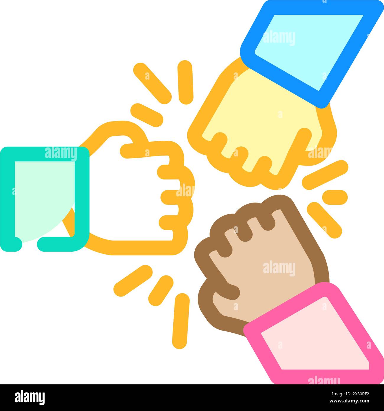 employee relations business process color icon vector illustration ...