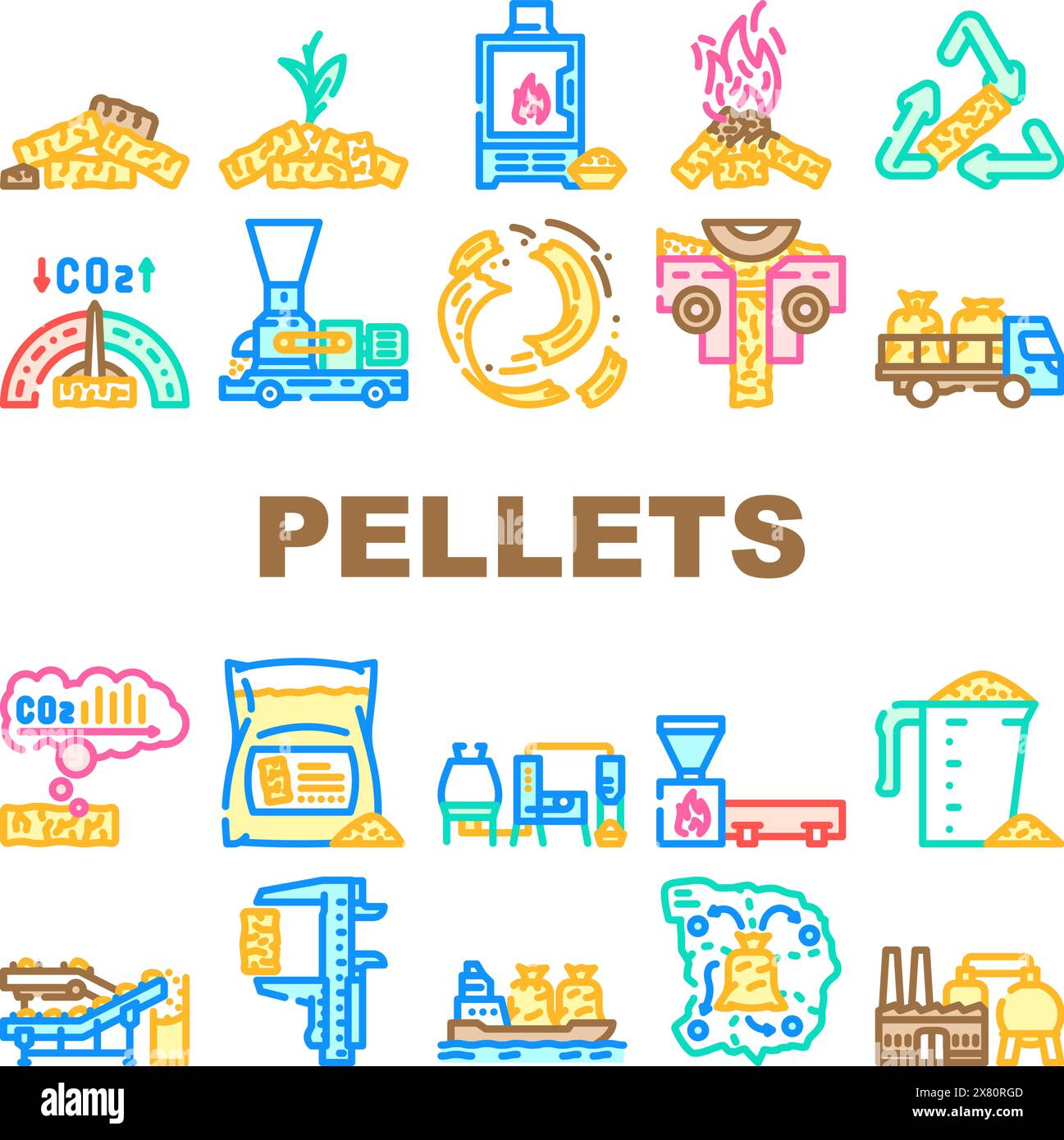 Wood pellets renewable energy source Cut Out Stock Images & Pictures ...