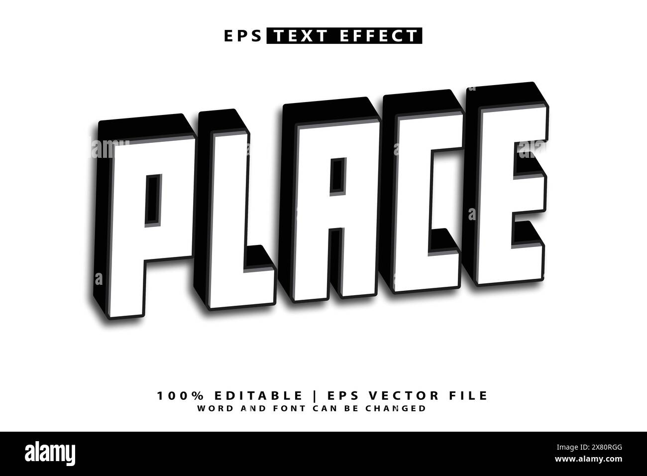 Editable 3d Text Effect Stock Vector Image And Art Alamy 