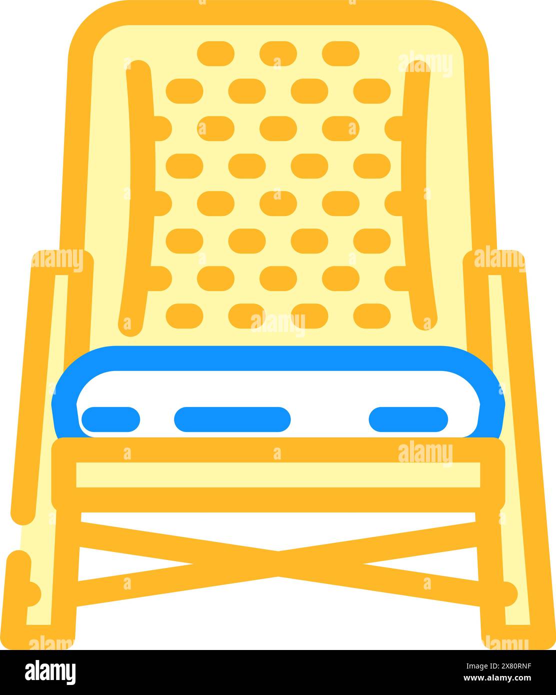 patio chair outdoor furniture color icon vector illustration Stock ...