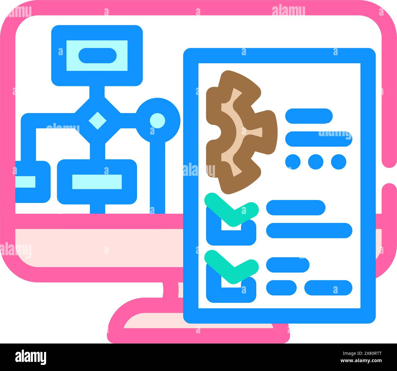 system evaluation analyst color icon vector illustration Stock Vector ...