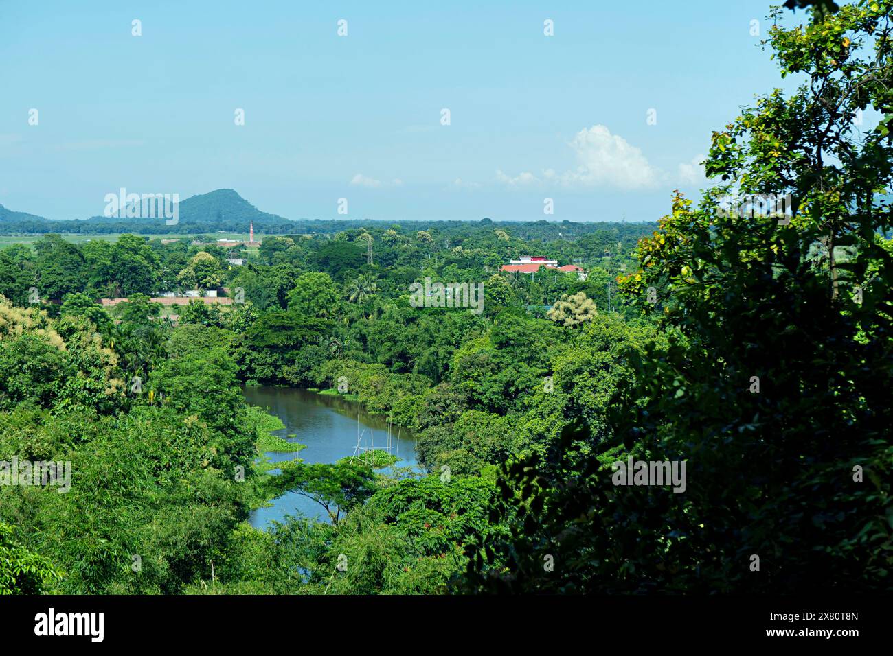 View from Dirgheshwari temple, Northern banks of the river Brahmaputra ...