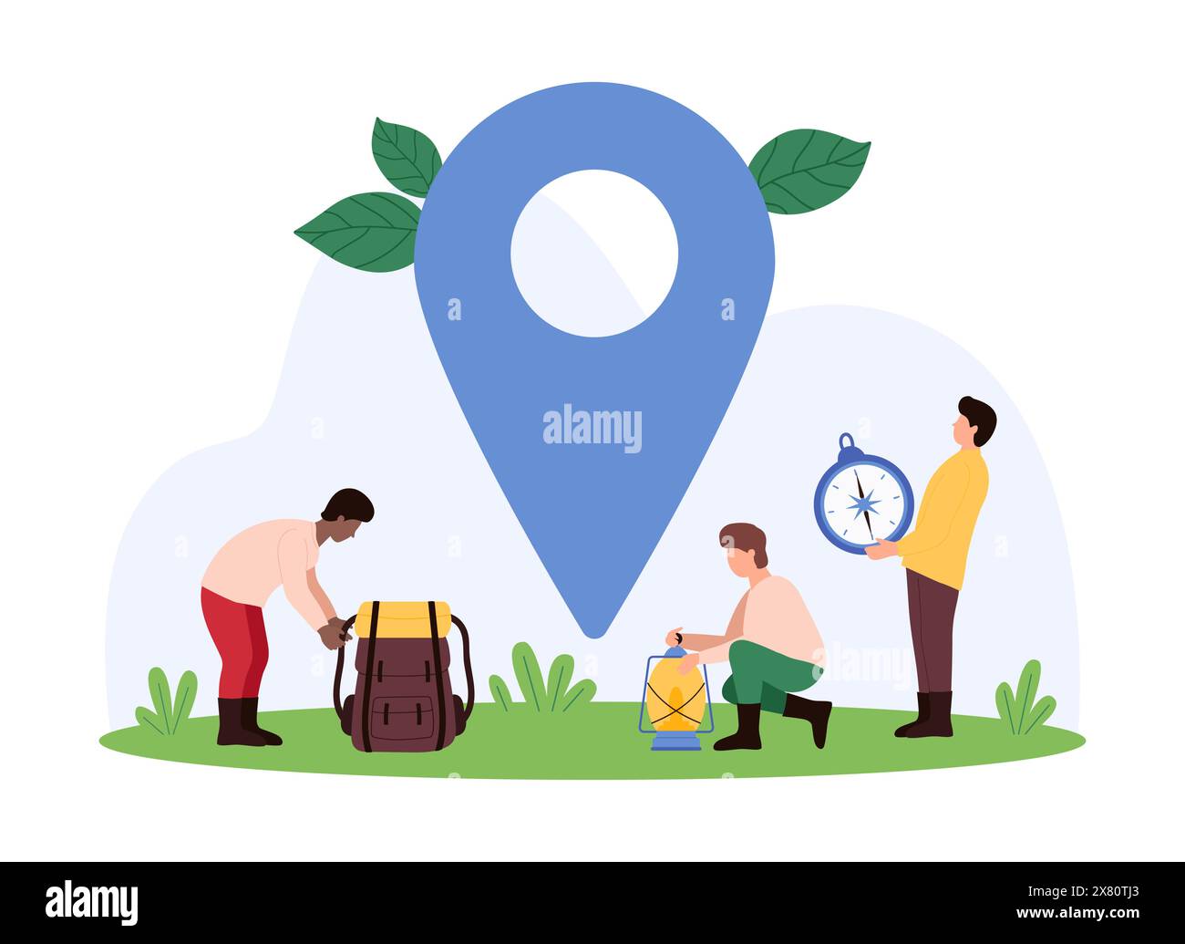 Point and place marker on map, position symbol for GPS locator and ...